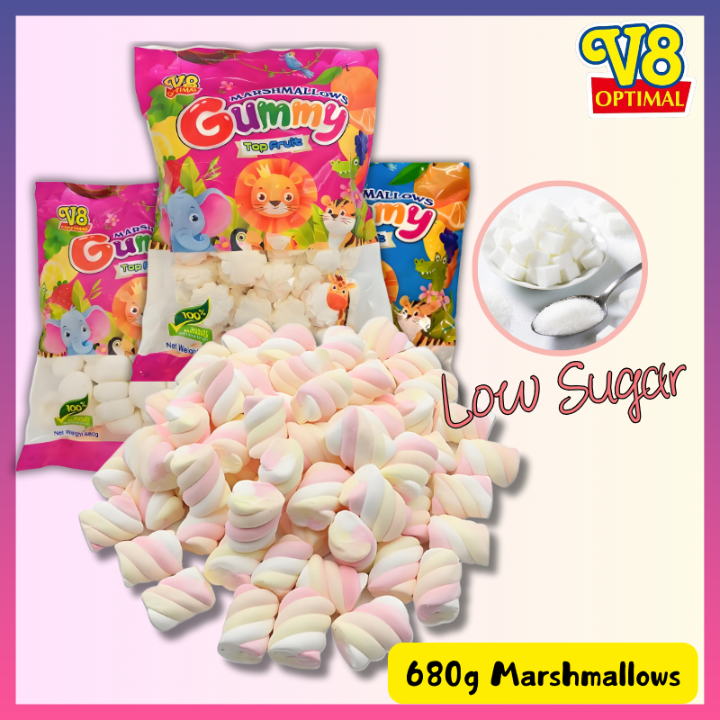 [V8]680g Marshmallows Top Fruit Flavor Party Gift Low Sugar | Shopee ...