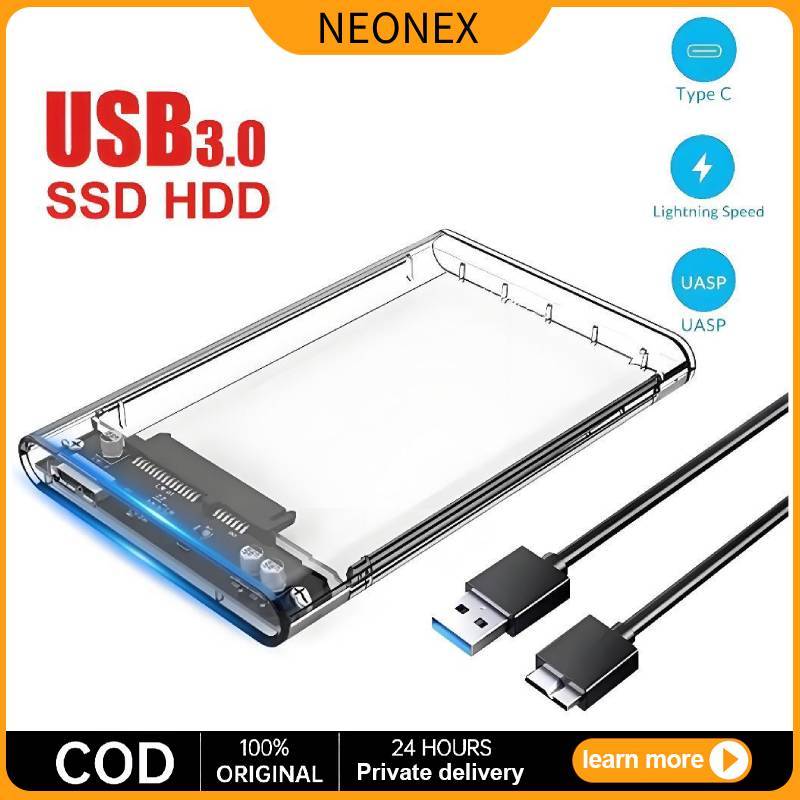 NEONEX 2.5 HDD Enclosure USB 3.0 SSD SATA 3.0 to USB 3.0 5 Gbps ...