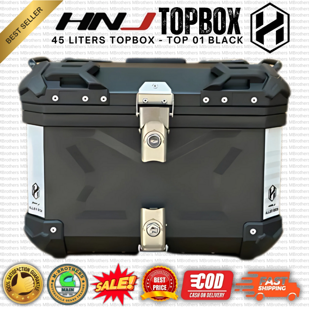 【Topbox Only】HNJ Top 01 Dual Lock - 45 Liters Hard Plastic Topbox Free ...