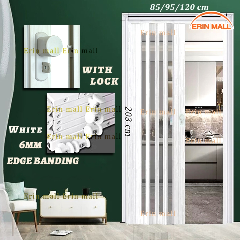 PVC Folding Door Interior Partition Living Room Kitchen Bathroom ...