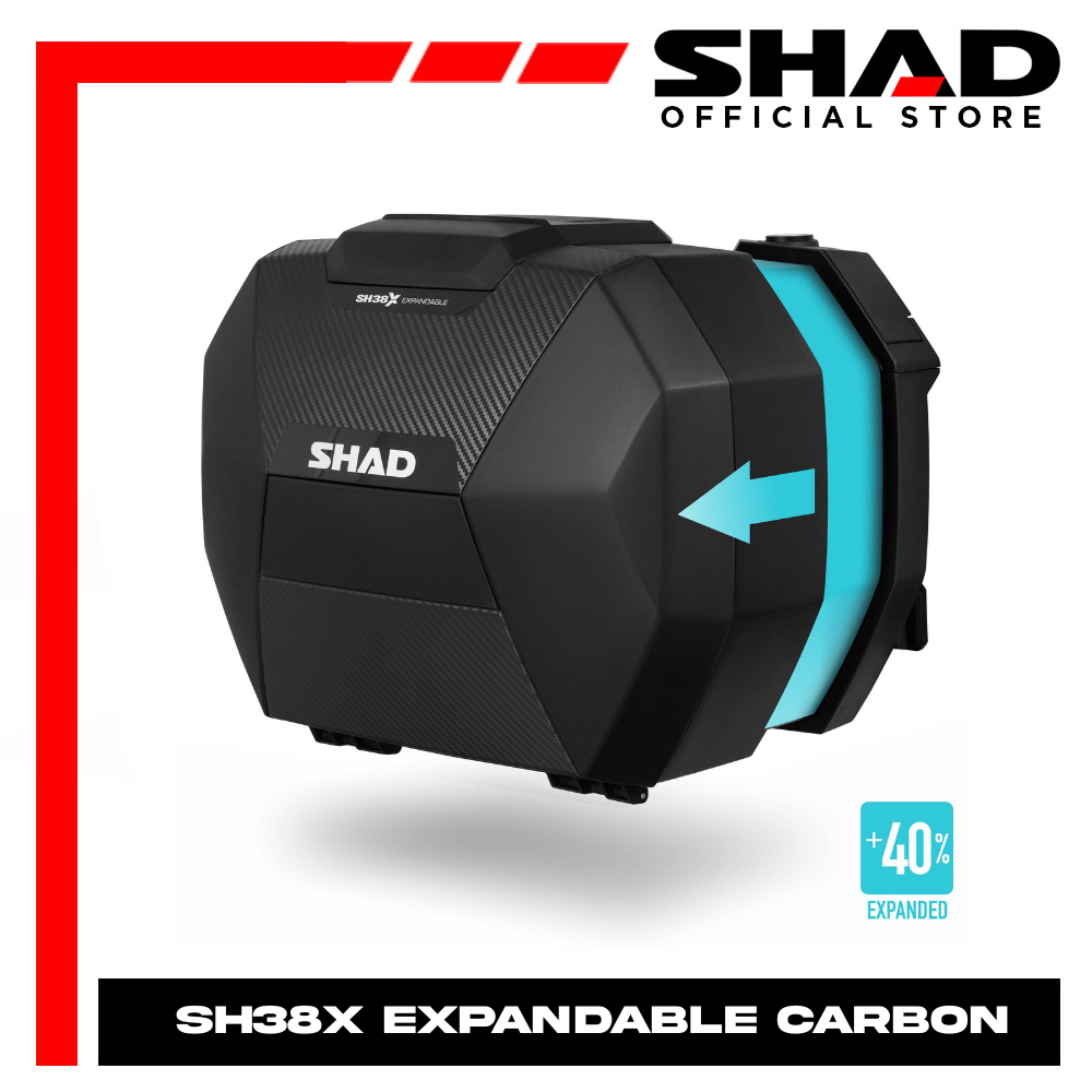 SHAD Motorcycle Expandable Side Cases SH38X Carbon | Shopee Philippines