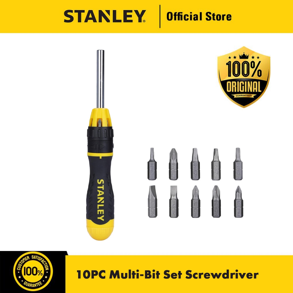 Stanley STHT68010-8 Ratcheting Multi Bit Set 10pcs | Shopee Philippines