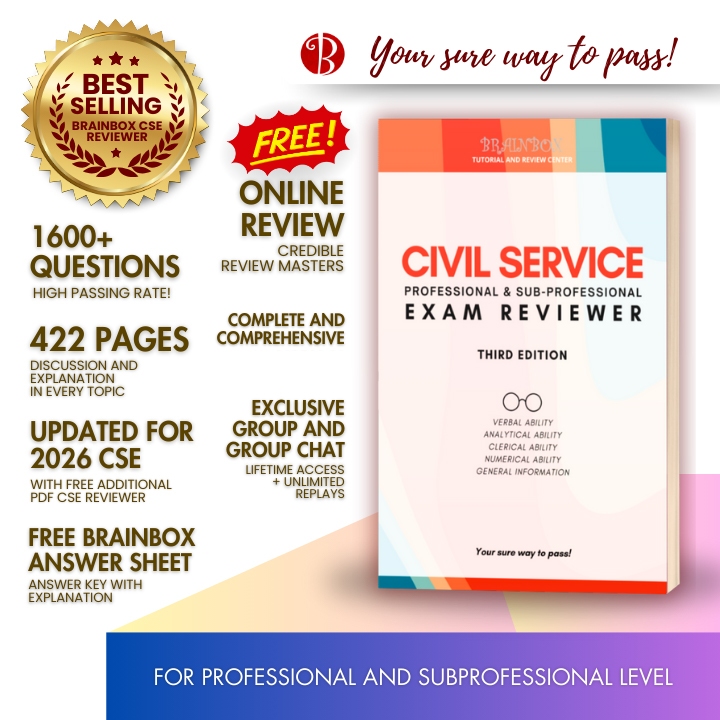 Brainbox Civil Service Reviewer - Updated for 2026 Examination - Bundle ...
