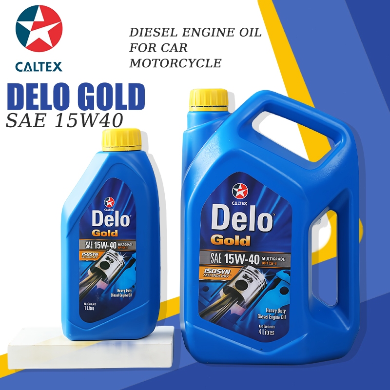 Caltex Delo Gold SAE 15W-40 1L-4L Ultra Pail Multigrade Heavy Duty Car ...