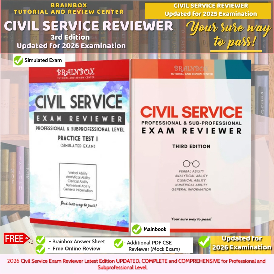 Brainbox Civil Service Reviewer - Updated for 2026 Examination - Bundle ...