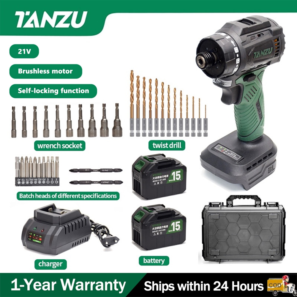 TANZU 21V Li-ion Cordless Screwdriver Tool Kit | Shopee Philippines