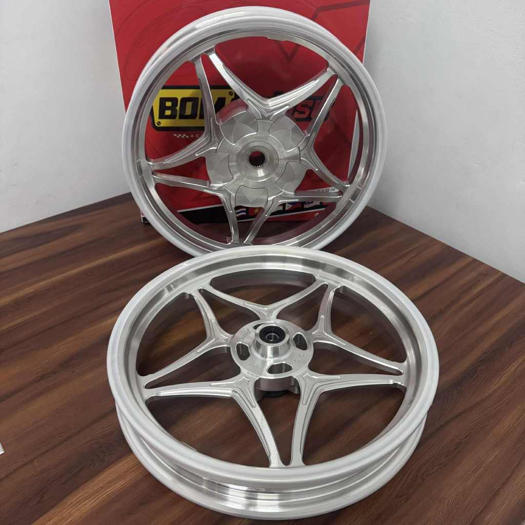 BOM X LYNX CNC STAR MAGS (V2 NEW) FOR HONDA CLICK 1.85-14 FRONT / 2.15 ...