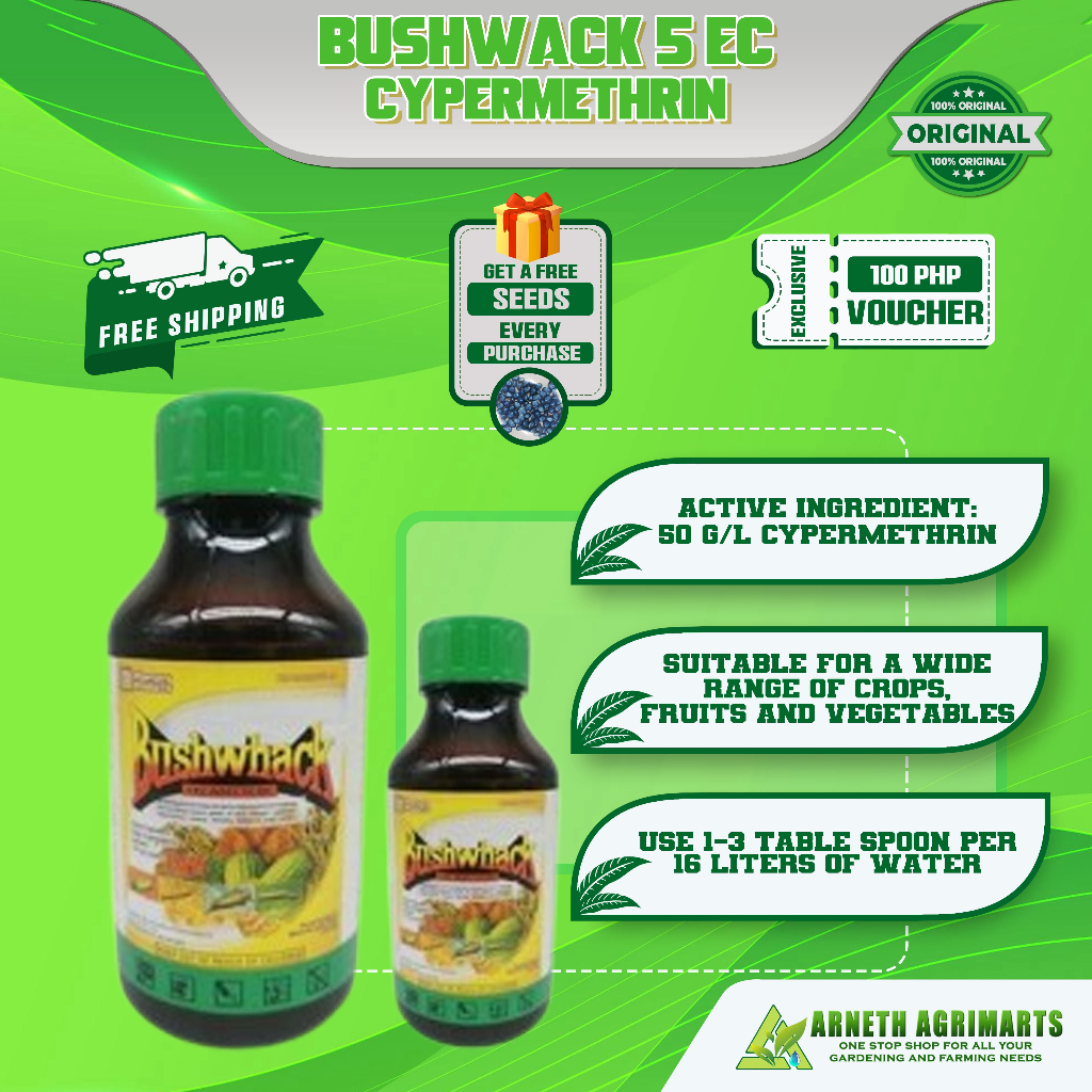 ARNETH BUSHWACK 5 EC Cypermethrin INSECTICIDE | Shopee Philippines