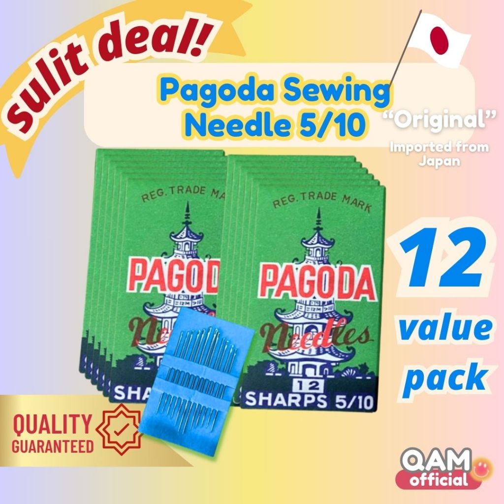 PAGODA sewing needle 5/10 12 pcs per pack SOLD PER DOZEN / 12 PACKS ...