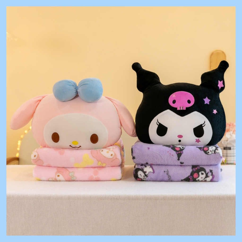 【24H Ship】 SYU Multi-function Cartoon Pillow With Blanket Air-Condition ...