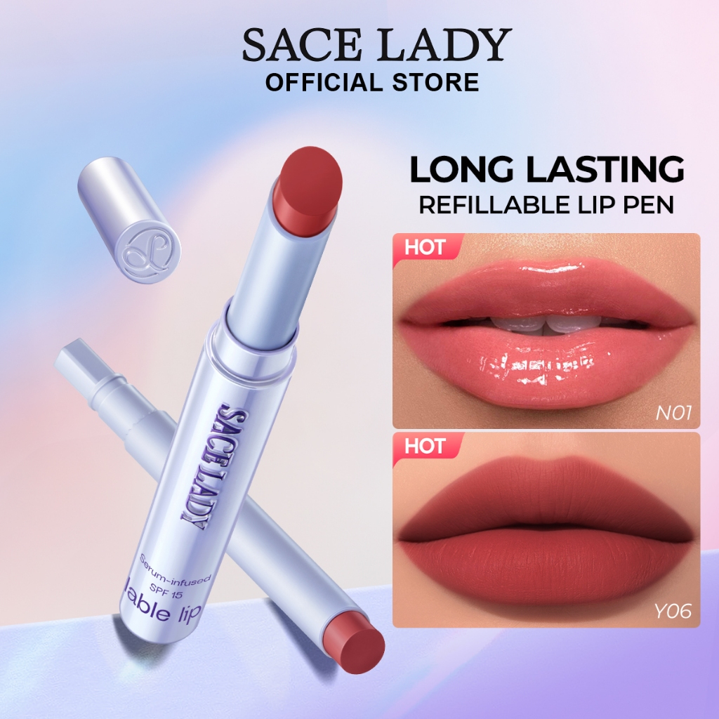 SACE LADY Refillable Lip Gloss Soft Matte Transfer-proof Lip Cream Pen ...