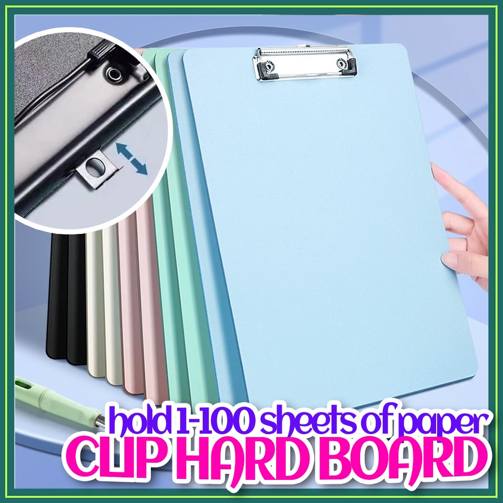 A4 Clip Board Hard Board Long Clipboard File Paper Folder Writing Pad ...
