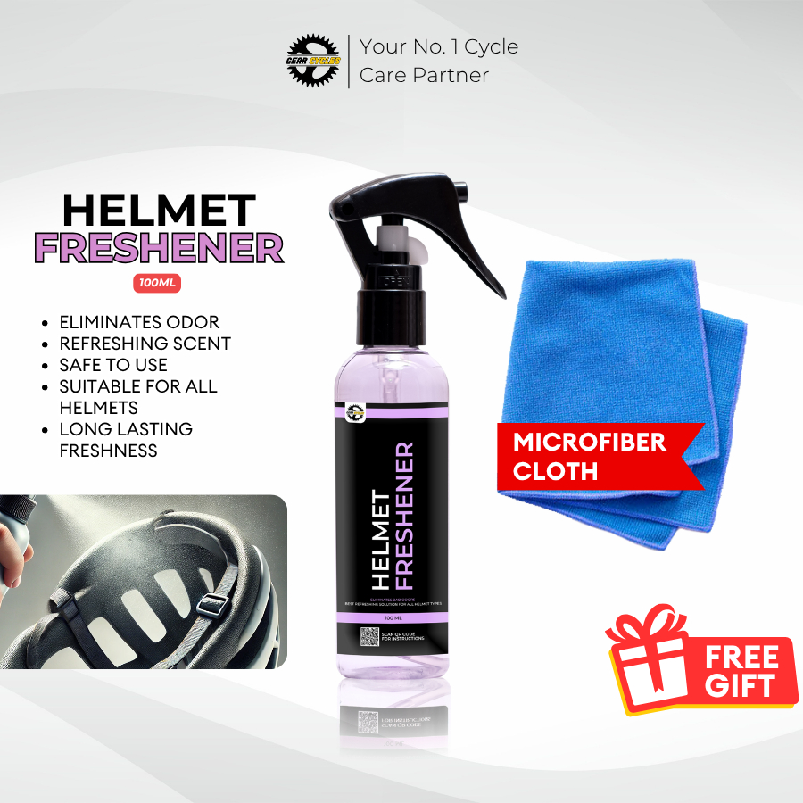Gear Cycles Helmet Freshener 100ml Odor Eliminator Refreshing Scent ...
