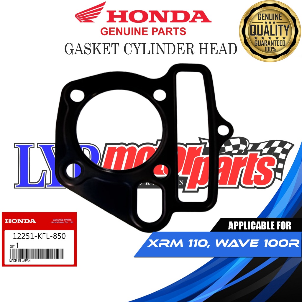 HONDA GENUINE GASKET CYLINDER HEAD FOR XRM 110 | WAVE 100 || 12251-KFL ...