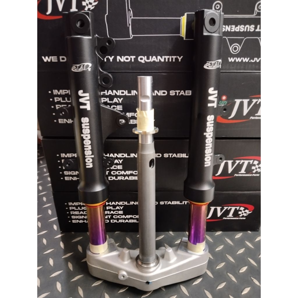 JVT FRONT SHOCK ASSEMBLY TITANIUM FOR AEROX V1 /V2. (33MM) | Shopee ...