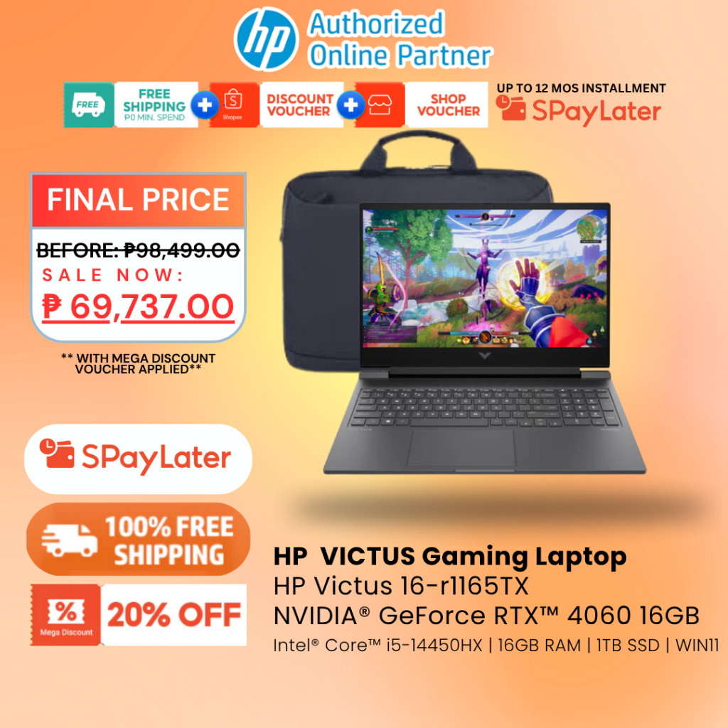 HP Victus Gaming Laptop 16-r1165TX i5-14450HX 16GB 1TB 16.1" RTX4060 ...