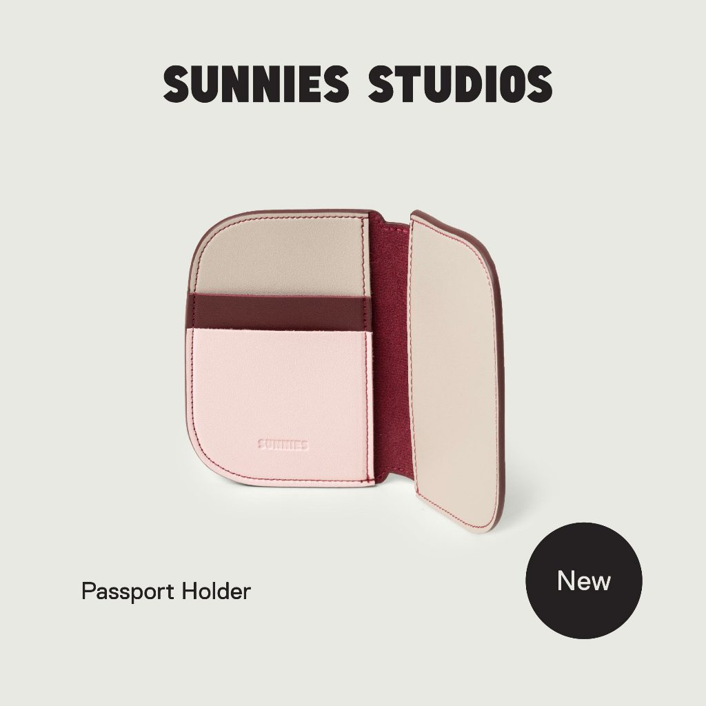 Sunnies Studios Passport Holder (Slim Vegan Leather Travel Cover with ...