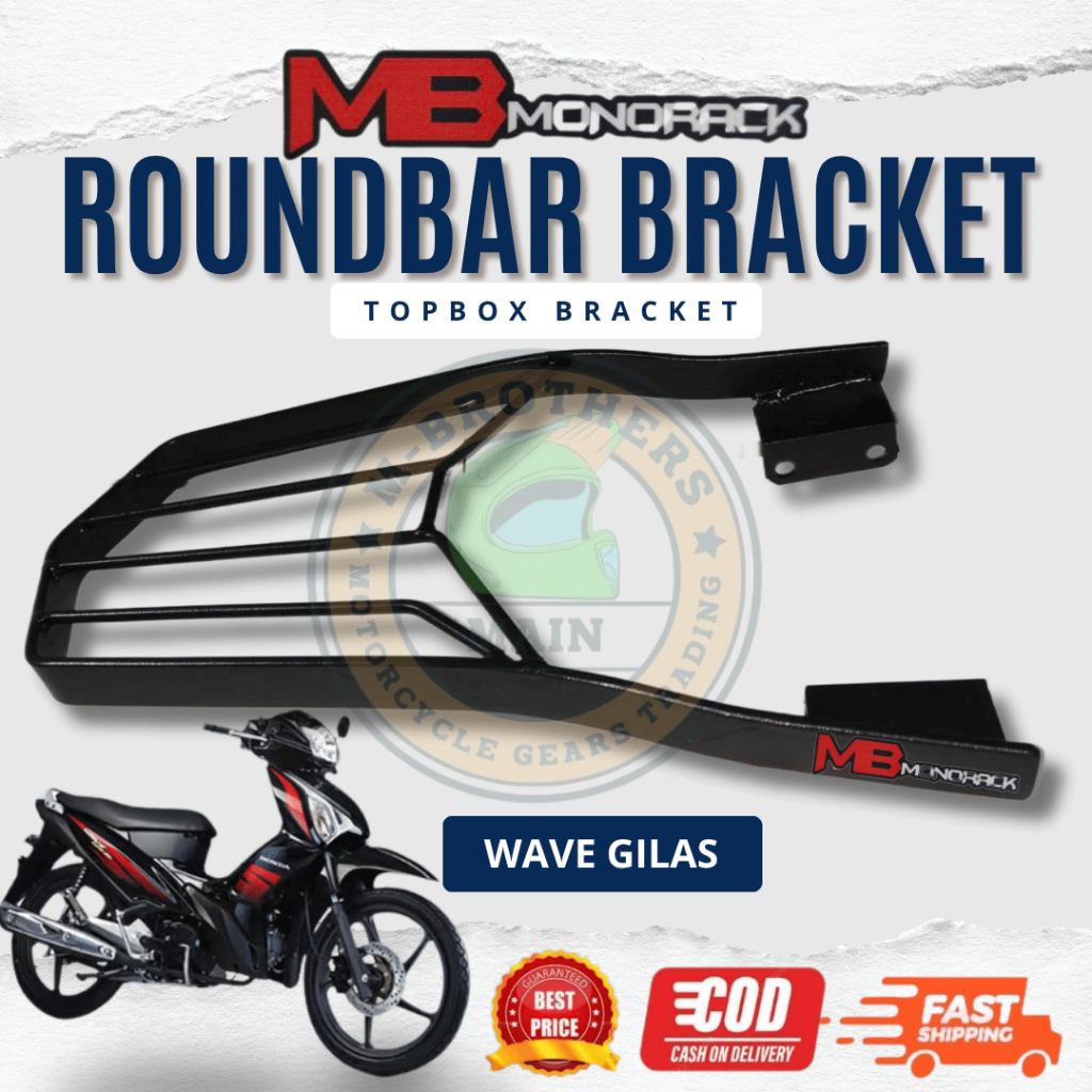 Honda Wave Gilas Round Bar MB Monorack Topbox Bracket for Motorcyle ...