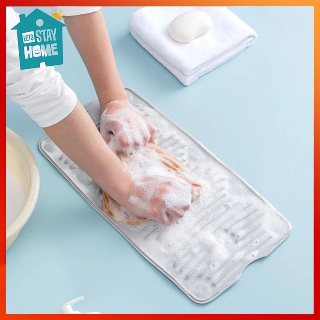 letshome Washing Board Silicone Non-Slip Washboard Portable Durable ...