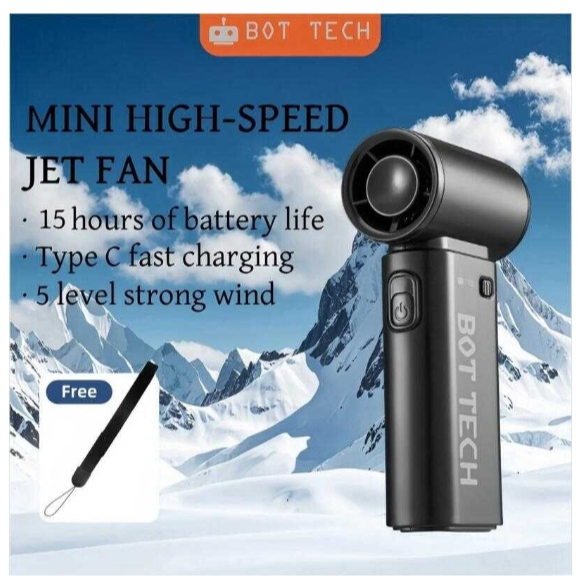 BOT TECH Handheld Fan Mini Portable Jet Fan Rechargeable USB Fans With ...
