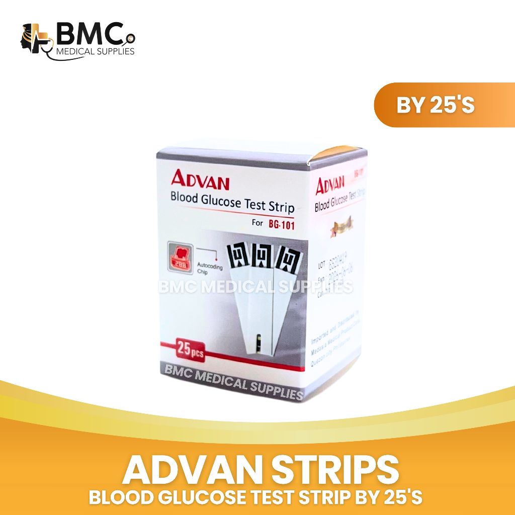 ADVAN Blood Glucose Strips (10pcs/25pcs) | Shopee Philippines