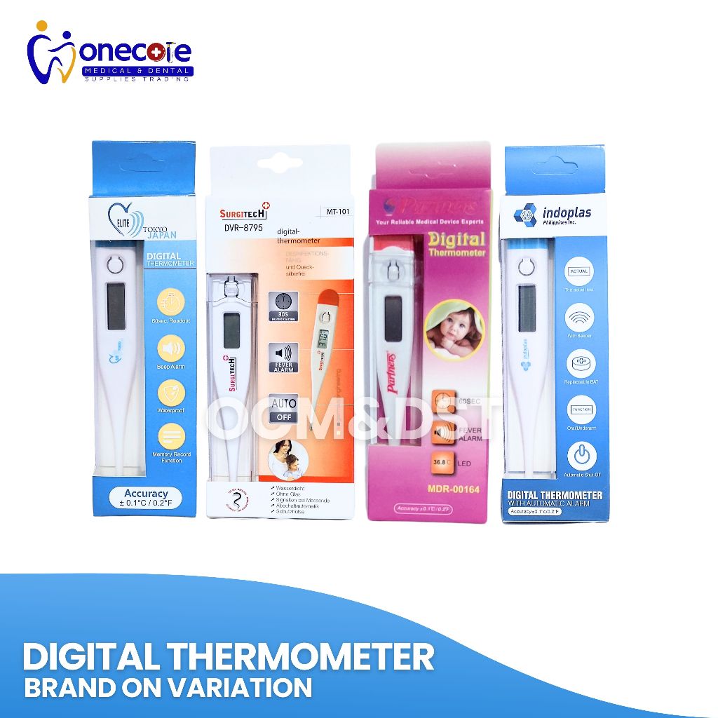Assorted Brand Digital Thermometer (Indoplas, Elite Tokyo, Orex ...
