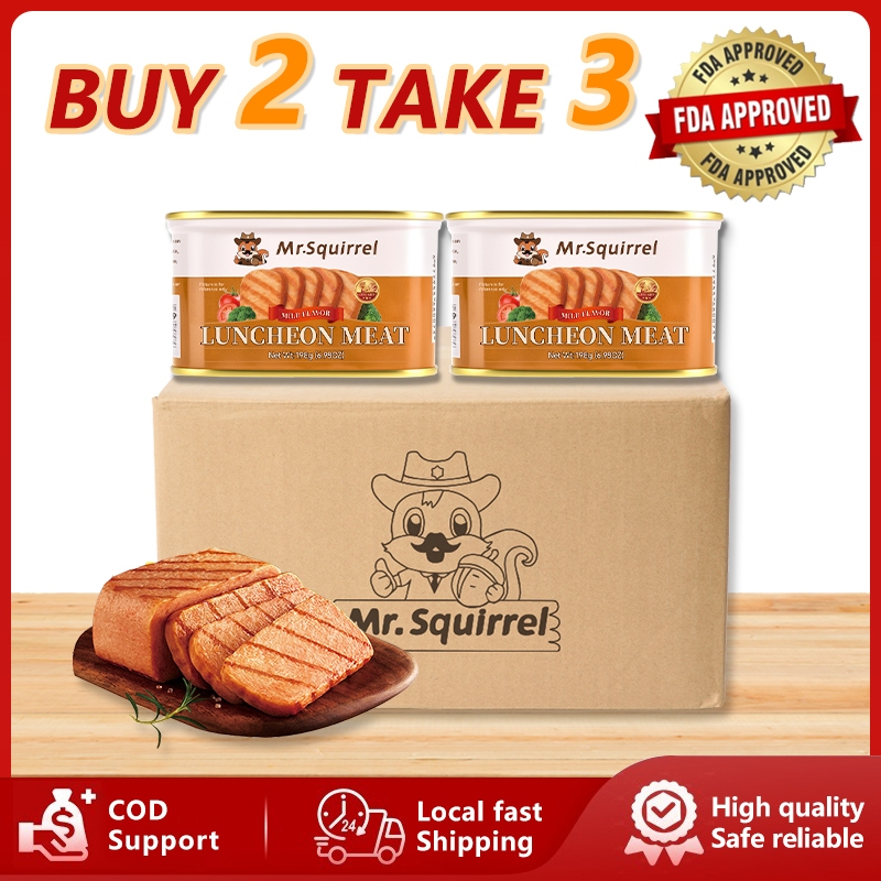 【BUY 2 TAKE 3】Mr Squirrel 24PCS 198g/340g (Pure Chicken) Luncheon Meat ...
