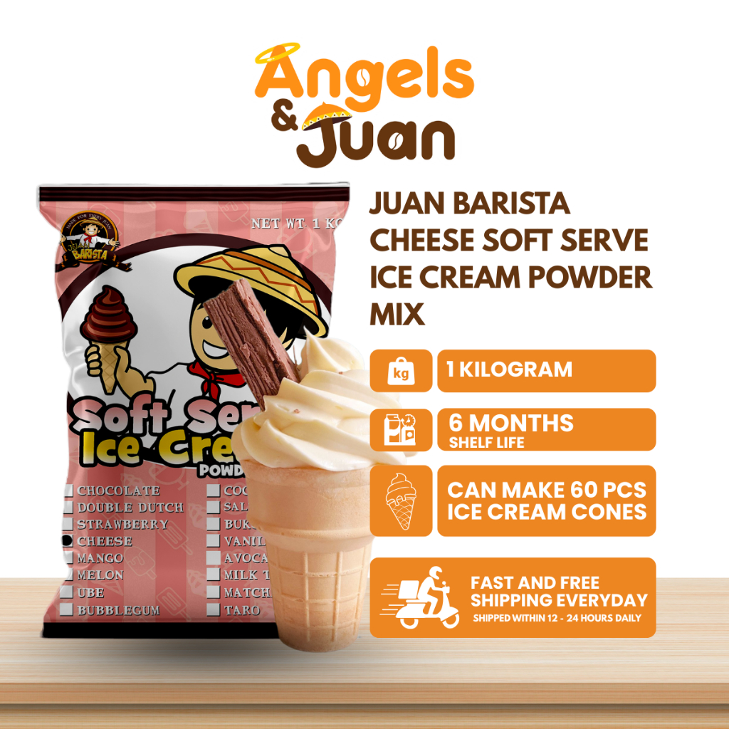 Juan Barista Cheese Premium Soft Serve Ice Cream Powder Mix 1 Kilogram ...