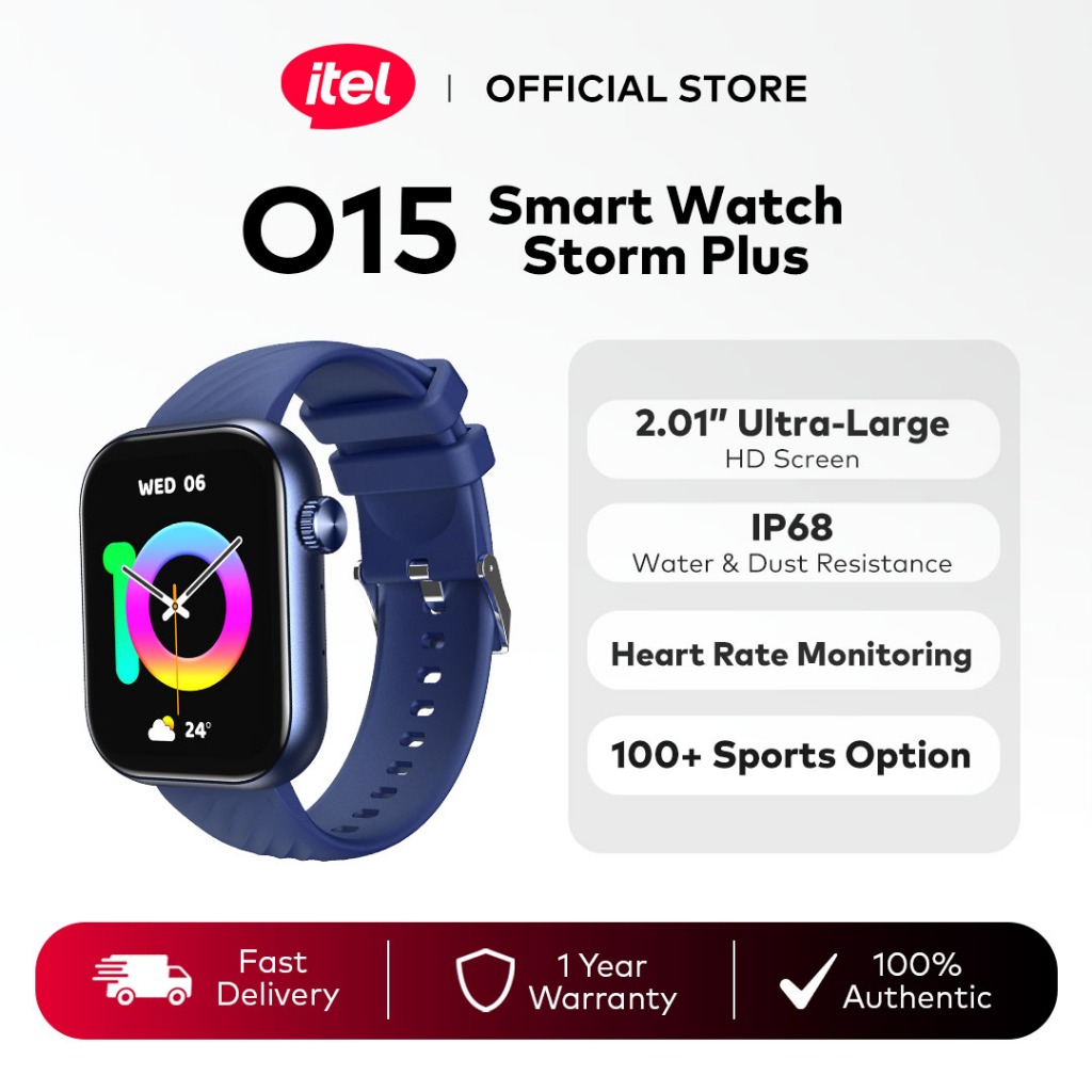 itel O15 Smart Watch Storm Plus | 2.01" Ultra-Large HD Screen | IP68 ...