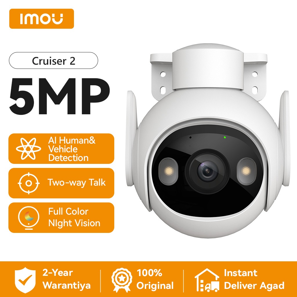 IMOU Cruiser 2 5MP Outdoor CCTV Security Camera with Audio WiFi Night ...
