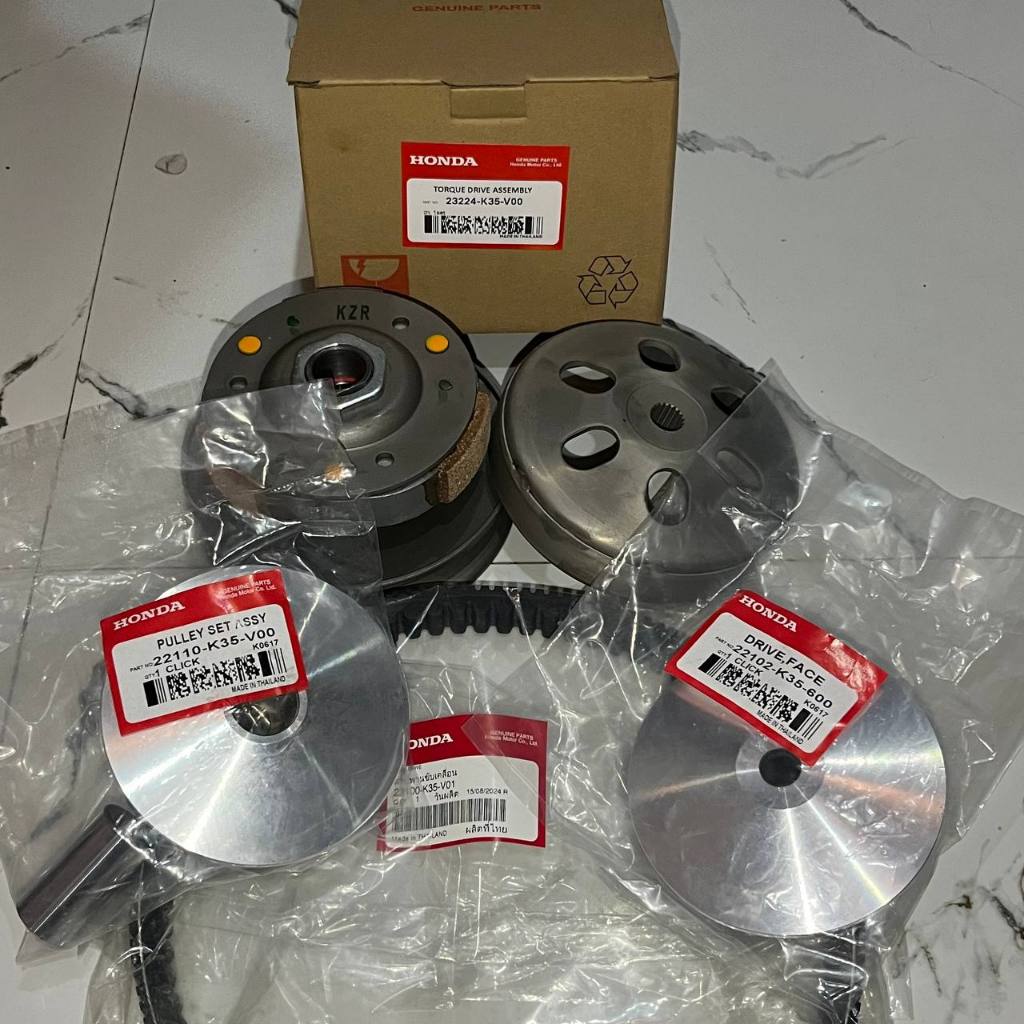 CVT Set Honda Click125 (V-Belt/Torque Drive Assembly/Pulley Set/Drive ...