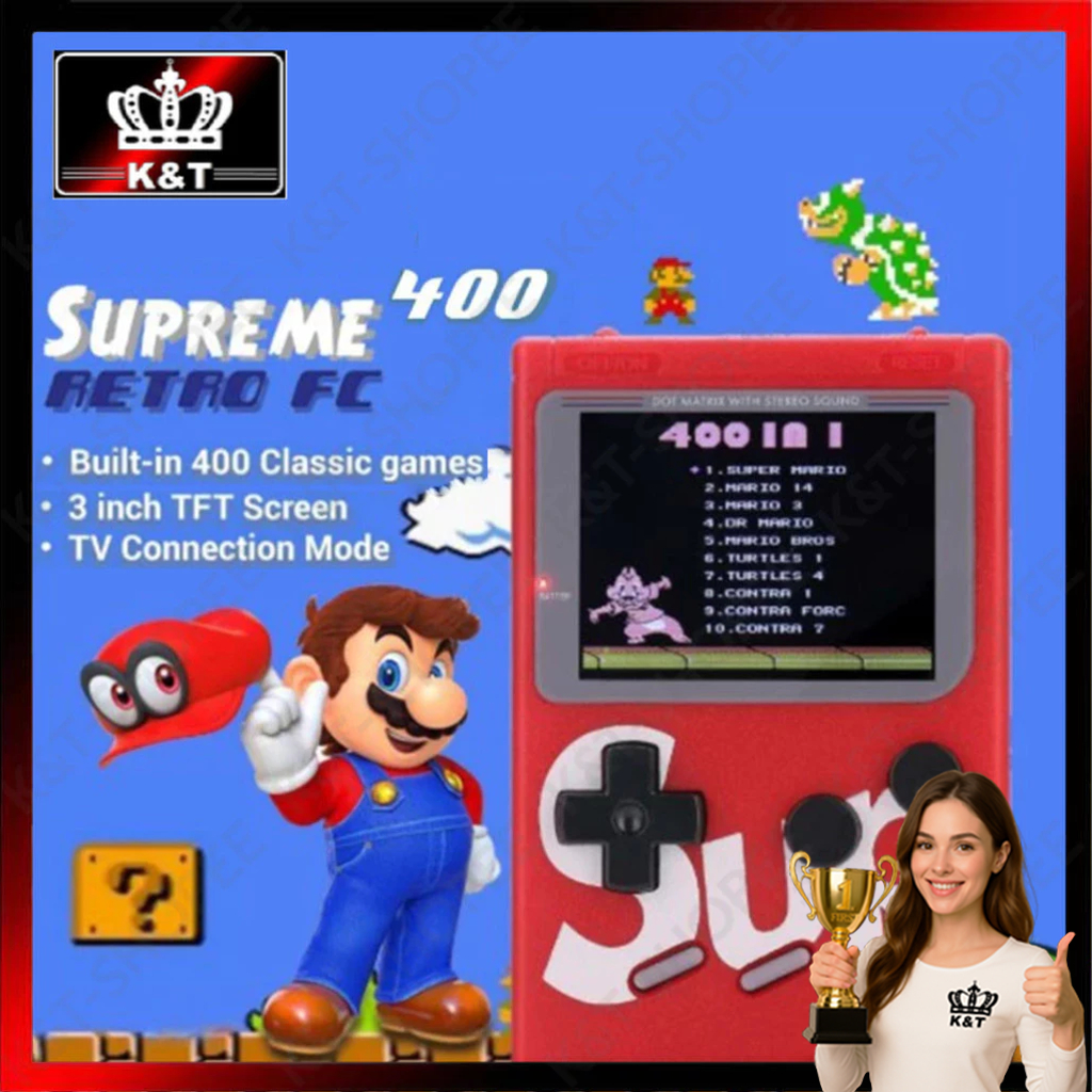 Game Box Classic Retro Mini Gameboy Handheld Game play on TV 400 Games ...