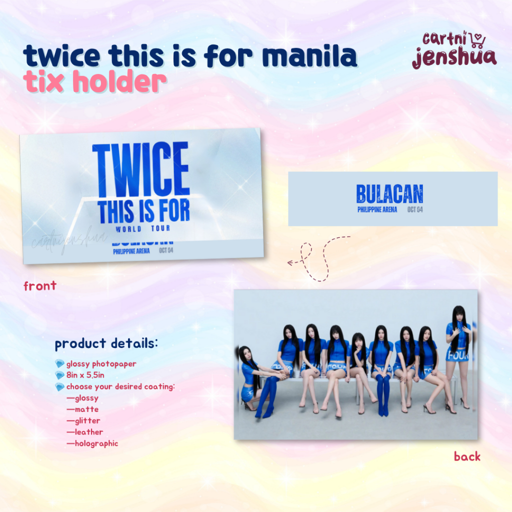 Twice This is For Manila Concert Ticket Holder Fanmade by Cartnijenshua ...