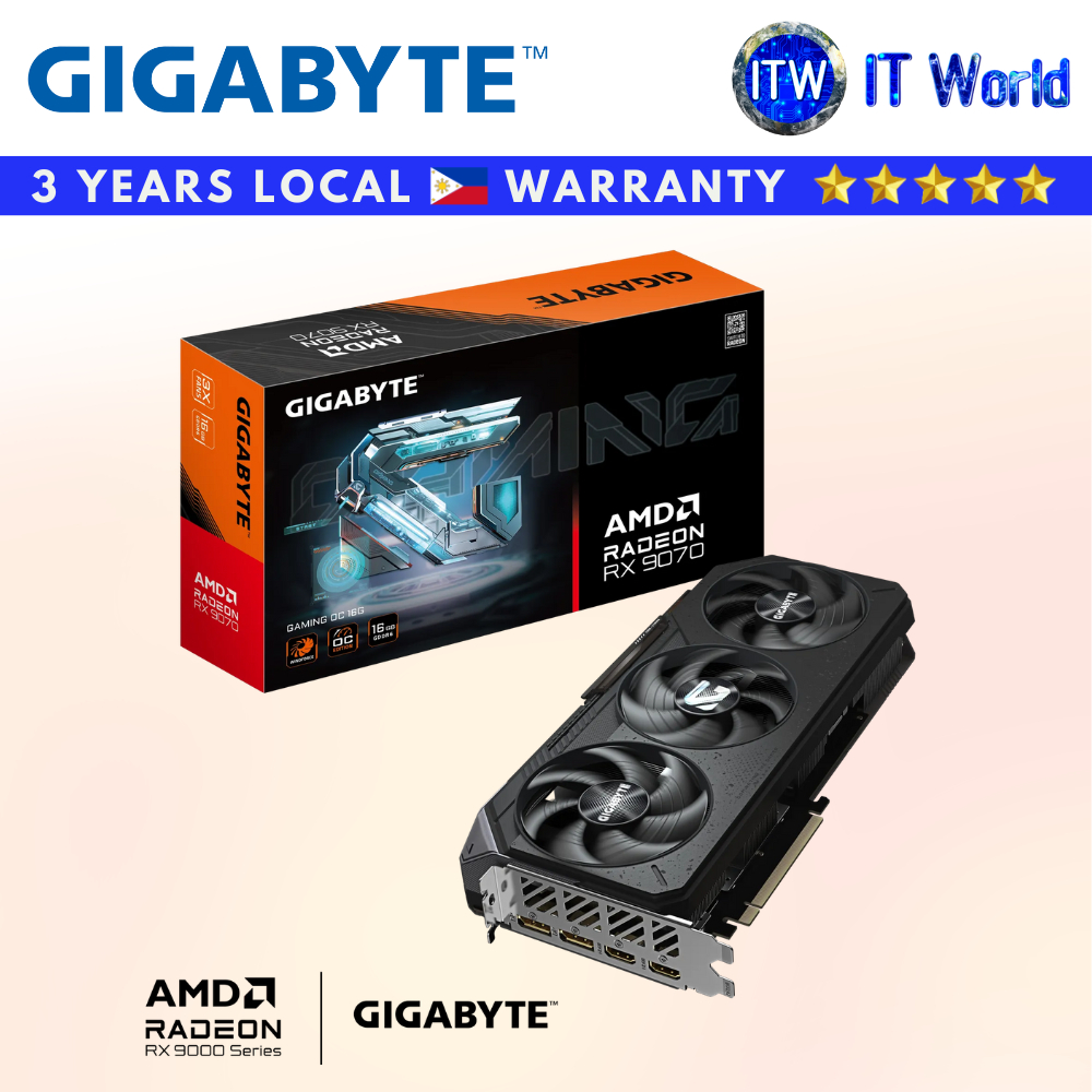 Itw | Gigabyte RX 9070 16GB GDDR6 AMD Radeon Gaming OC Graphic Card (GV ...