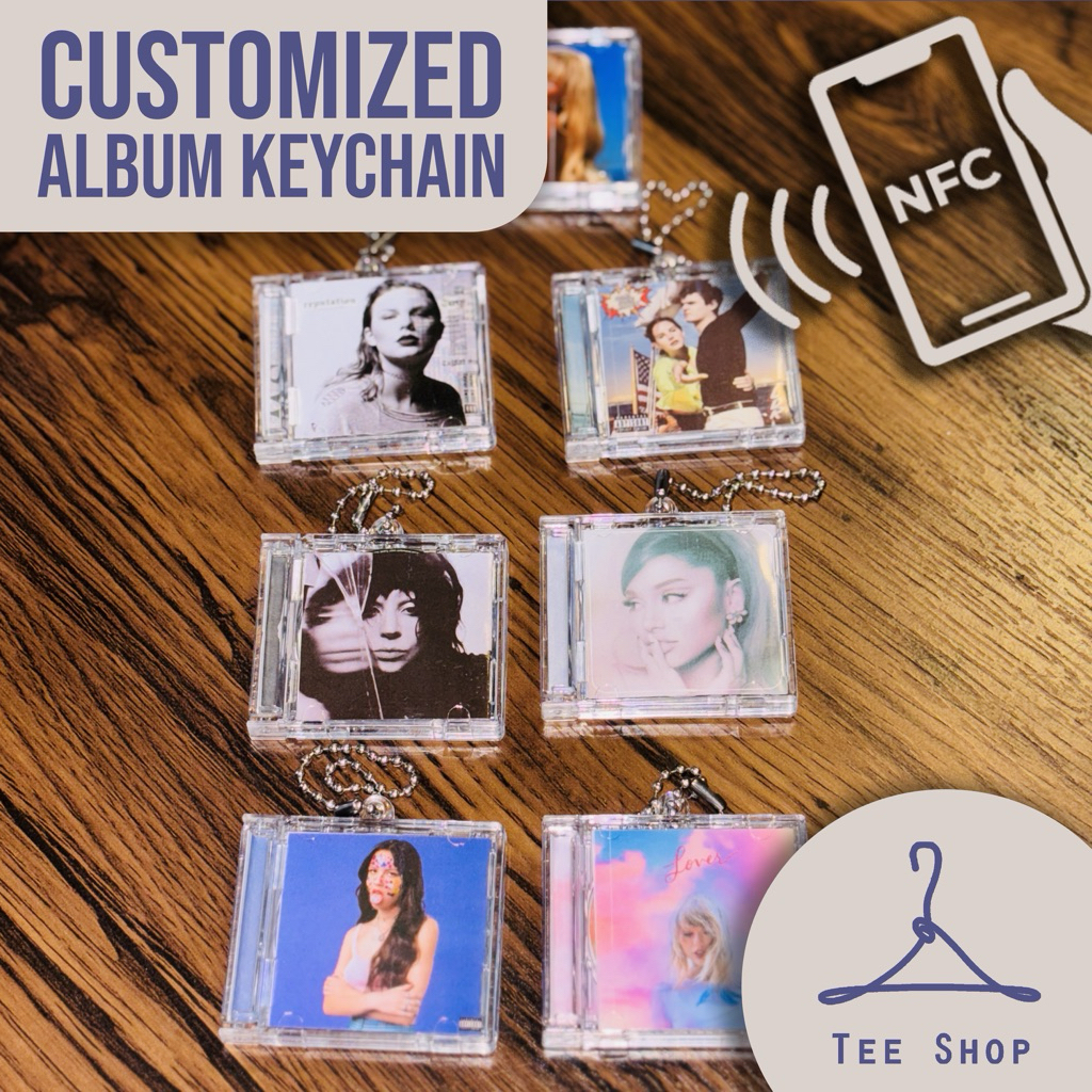 Customized mini album keychain Acrylic with NFC Enabled Tag (spotify, Apple Music) | Shopee ...