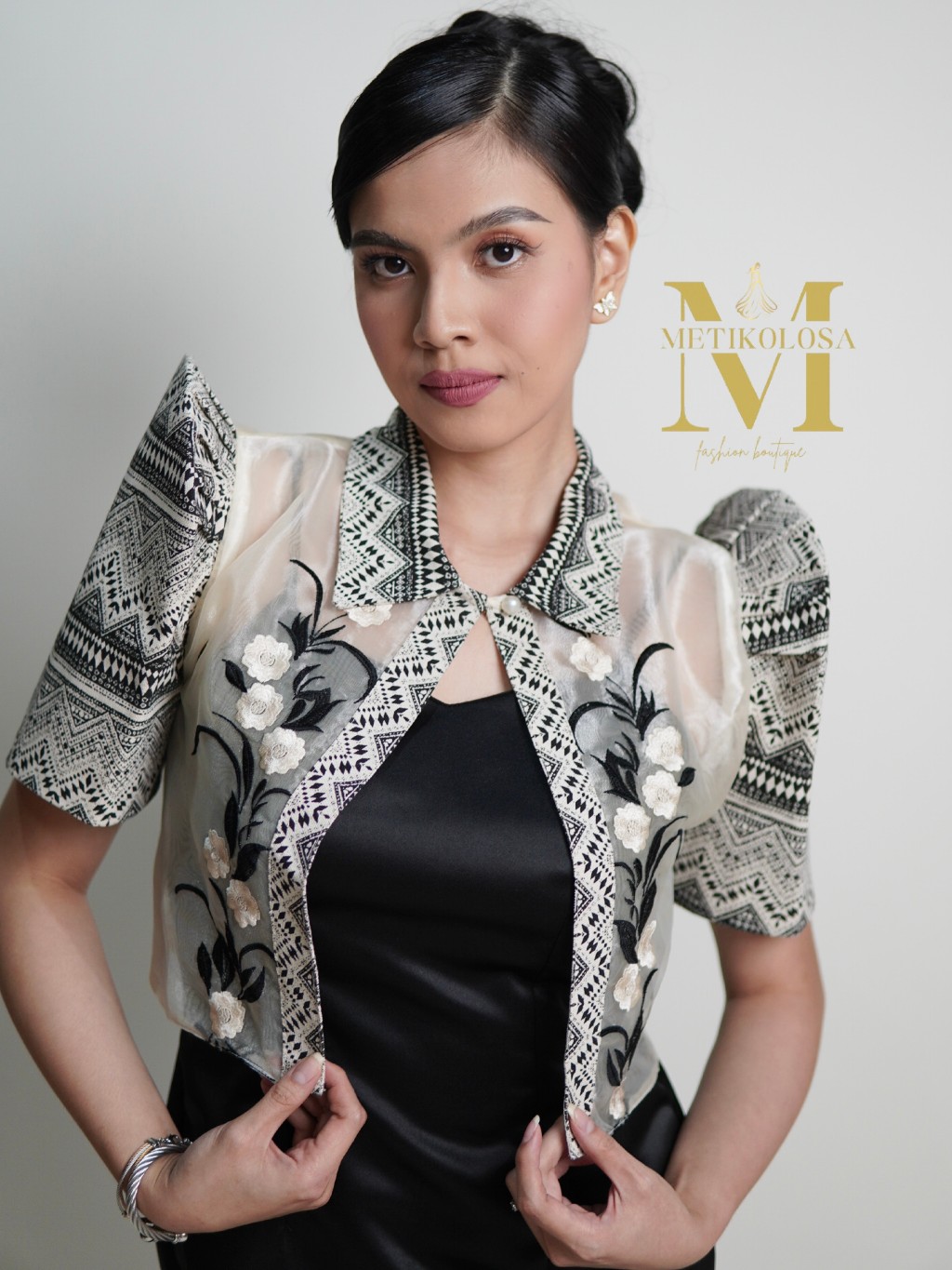 MODERN FILIPINIANA ETHNIC DESIGN BOLERO (MAYUMI) | Shopee Philippines