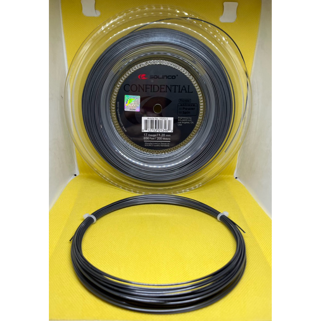 Solinco confidential Tennis string 17/16L (cut from reel) | Shopee ...