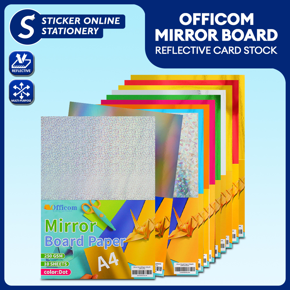 Officom Mirror Board | Crafting Board | Reflective Card Stock | Elegant ...