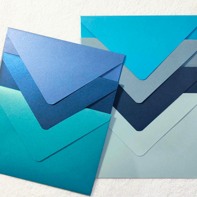 Envelope Blue Teal Dusty Aua sky powder Bluefor wedding and birthday ...