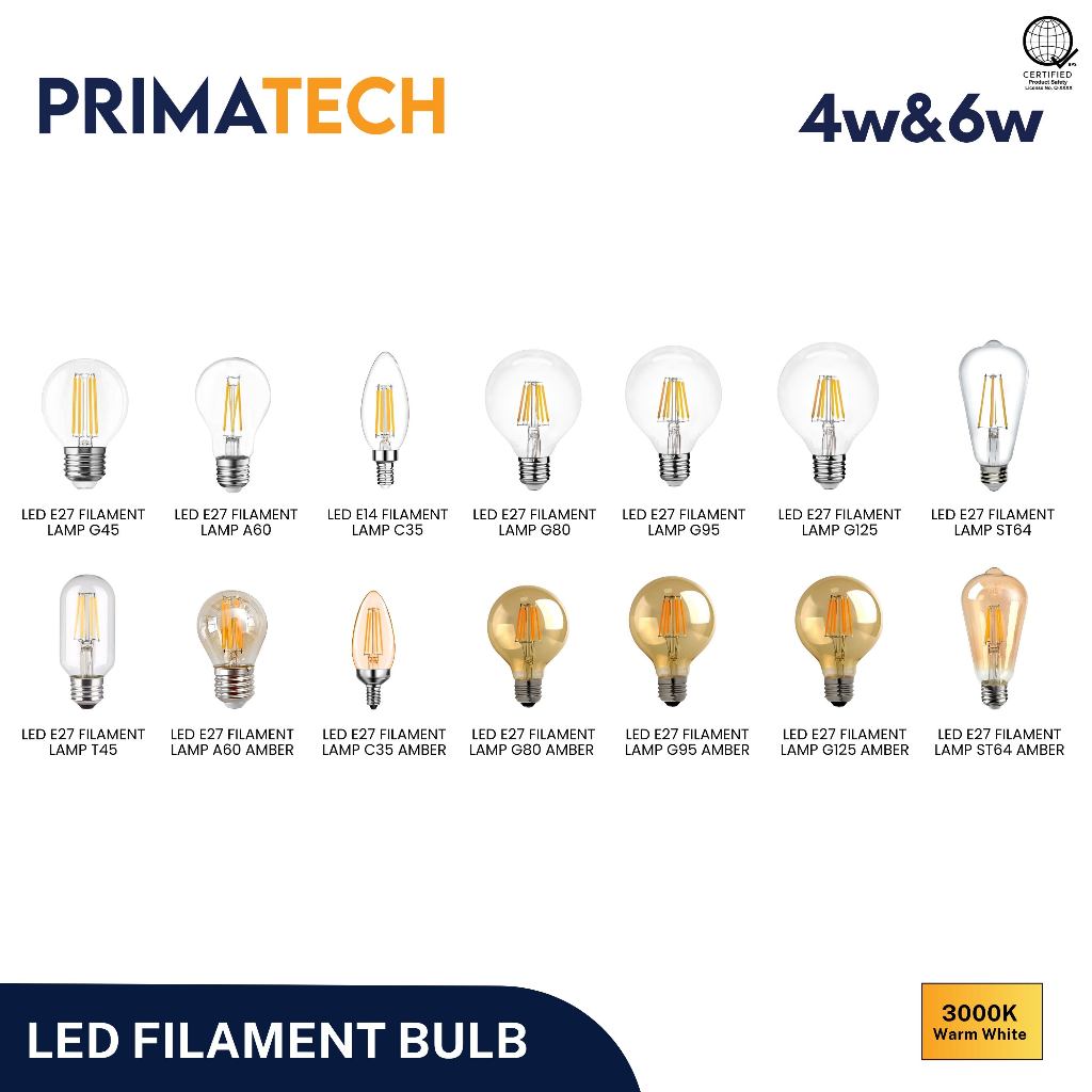 LED Edison Bulb E27 Filament Bulbs G45 G80 G95 G125 A60 T45 ST64 C45 ...