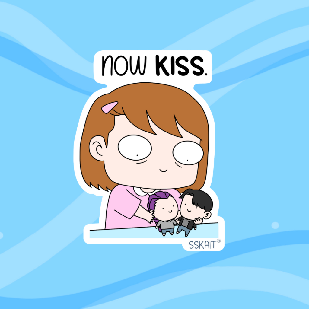SSKAIT KPOP Demon Hunters - Now Kiss Funny Mood Waterproof Die cut ...