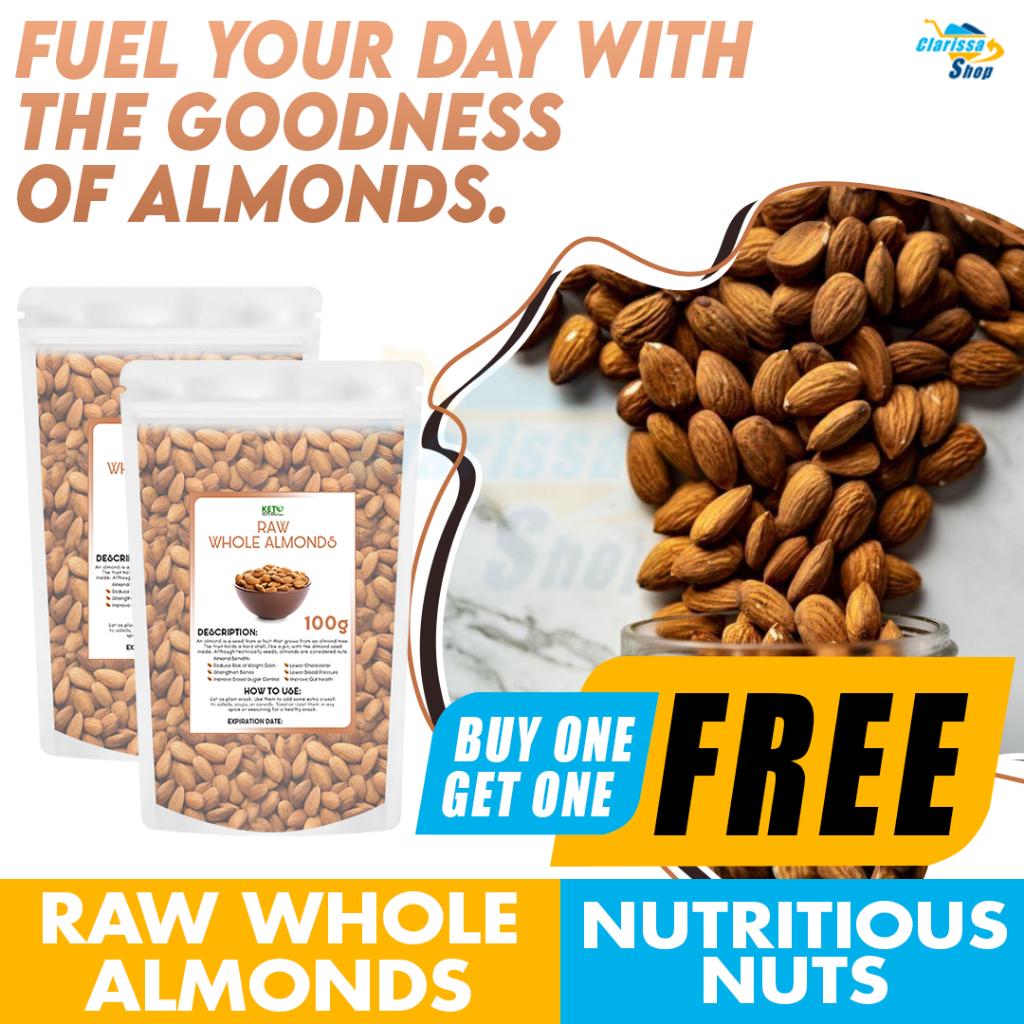 BUY 1 TAKE 1 RAW ALMOND — Whole, Blanched, Nuts, Snacks, Nutty | Shopee ...