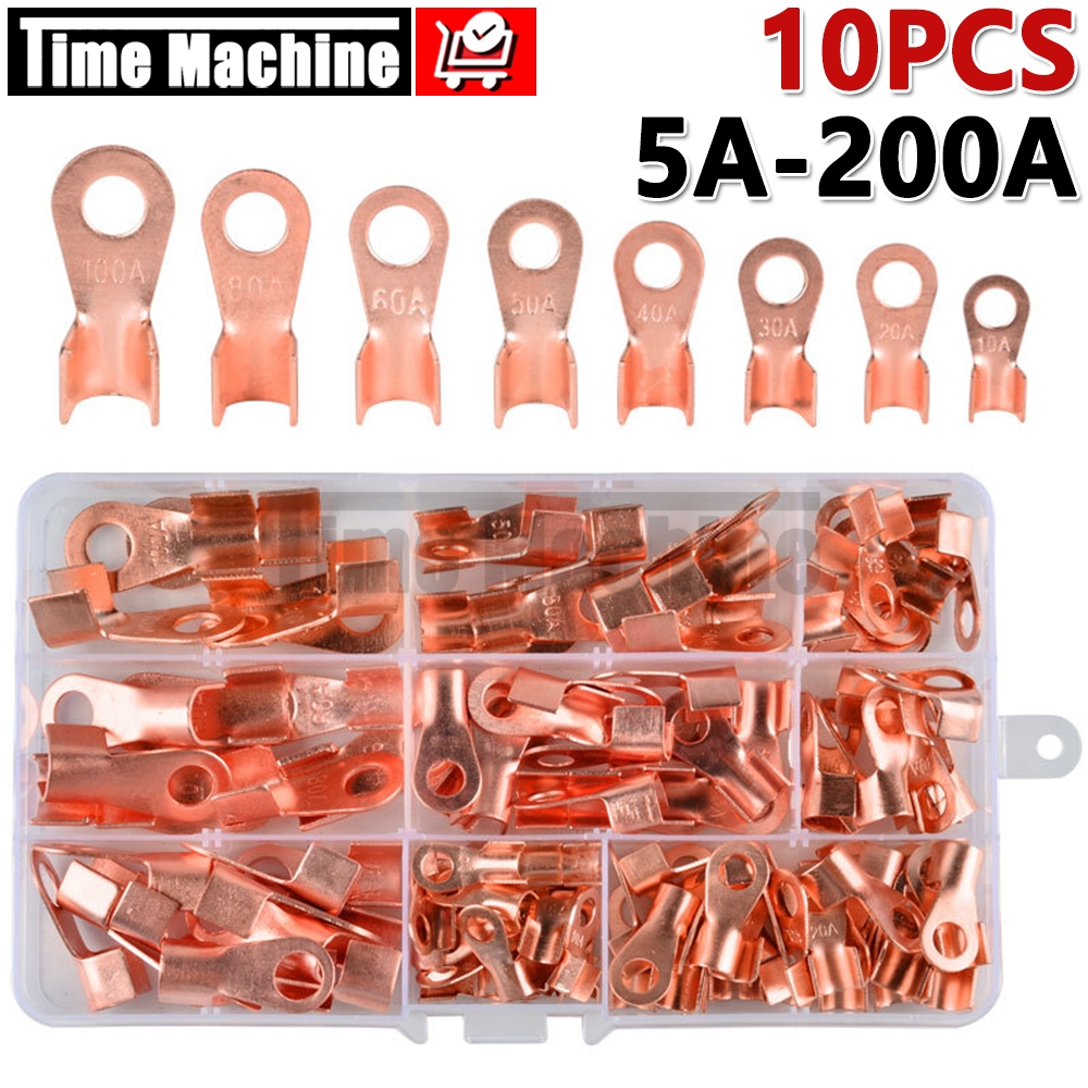 10PCS Copper Terminal OT Series Terminal Connector Open Terminal Lugs ...