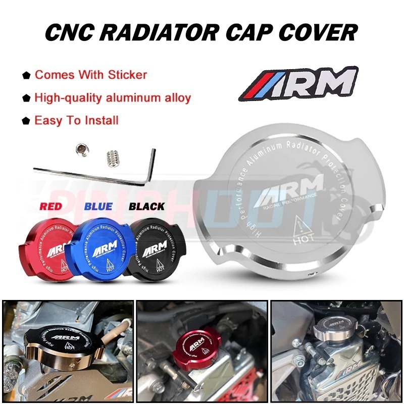 ARM Radiator Cap Cover Full CNC Universal With Sticker 1PC | Shopee ...