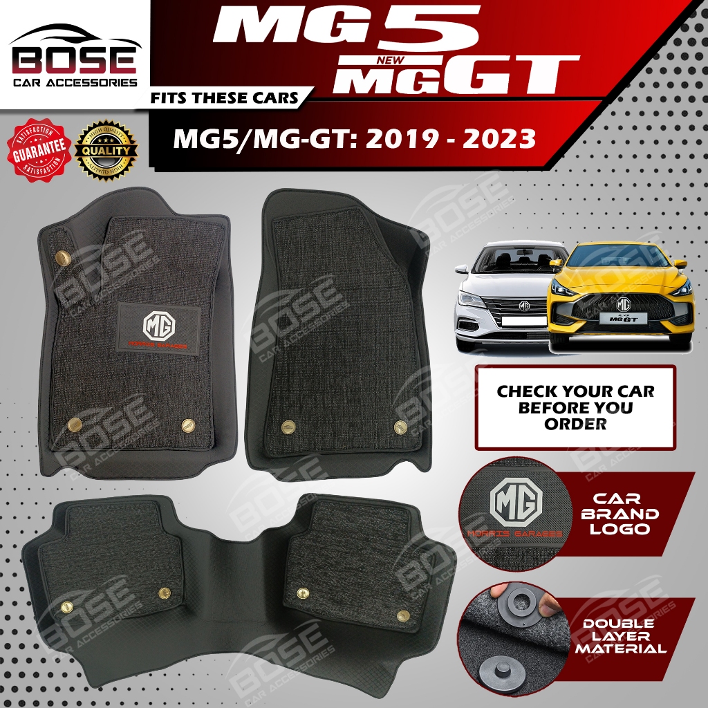 7D Deep Dish Matting MG MG5 2019 - Onwards Double Layer Floor Liner ...