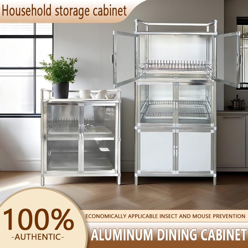 Aluminum alloy cabinet Storage 2/3 layers Multipurpose kitchen Dish ...