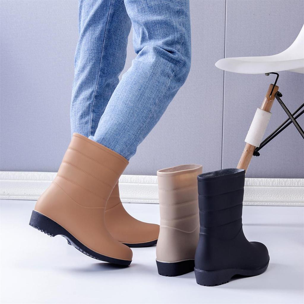 2025 Women's Rain Boots 518#Korean Fashion Rain Boots Solid Color ...