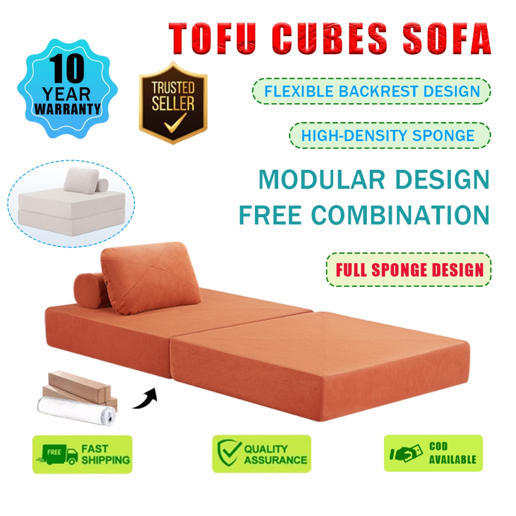 【COD】Cubic Boneless Lazy Sofa, Layable and Sleepable Living Room ...