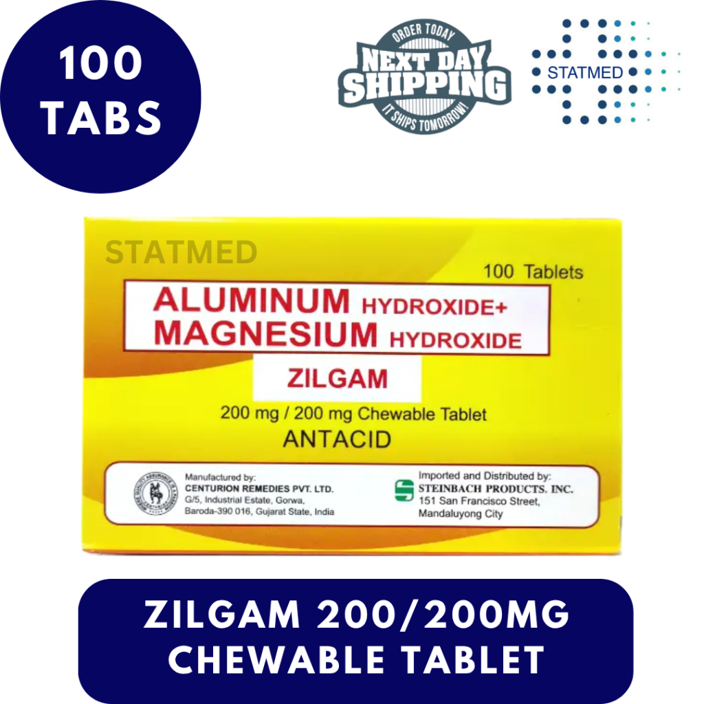 Zilgam Antacid Aluminum + Magnesium Hydroxide Chewable Tablet Kremil-S ...