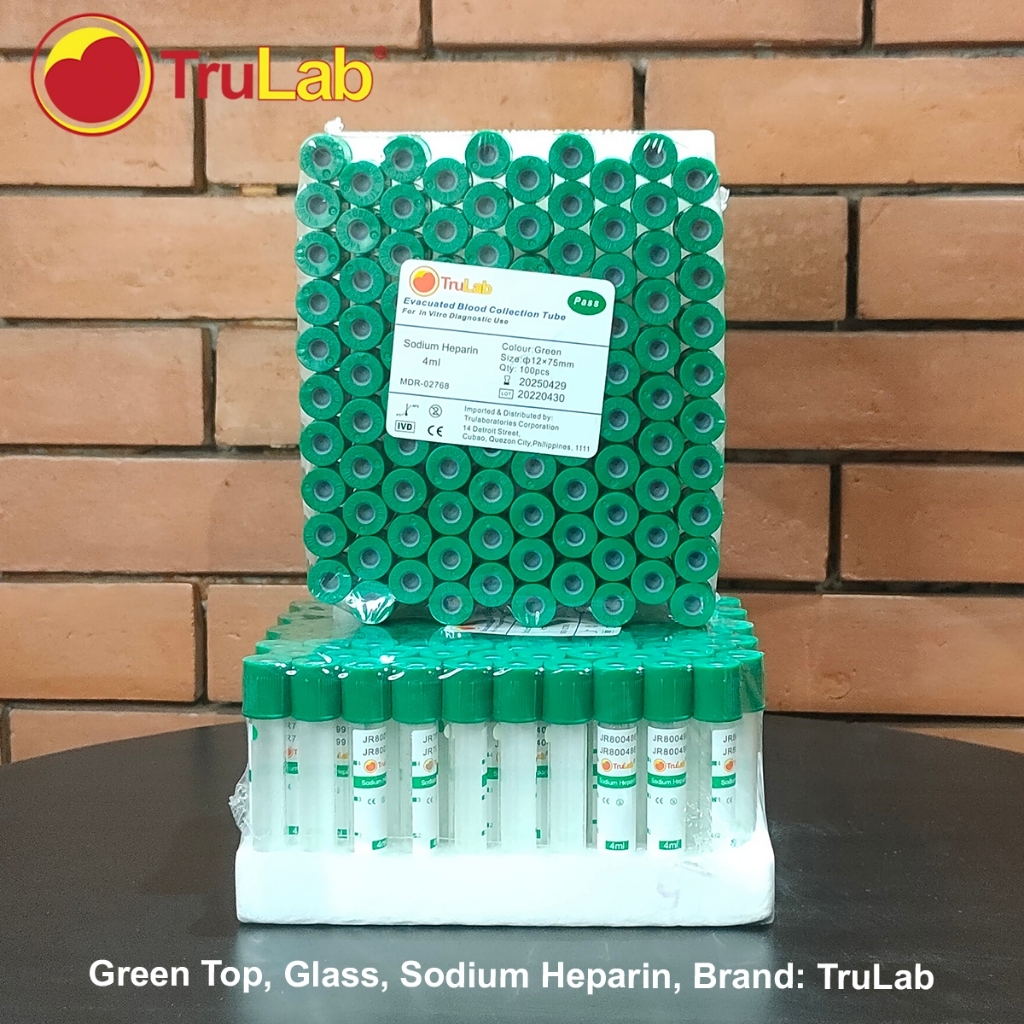 Green Blood Collection Tubes Trulab 4ml (100pcs/box) Trulab Laboratory ...